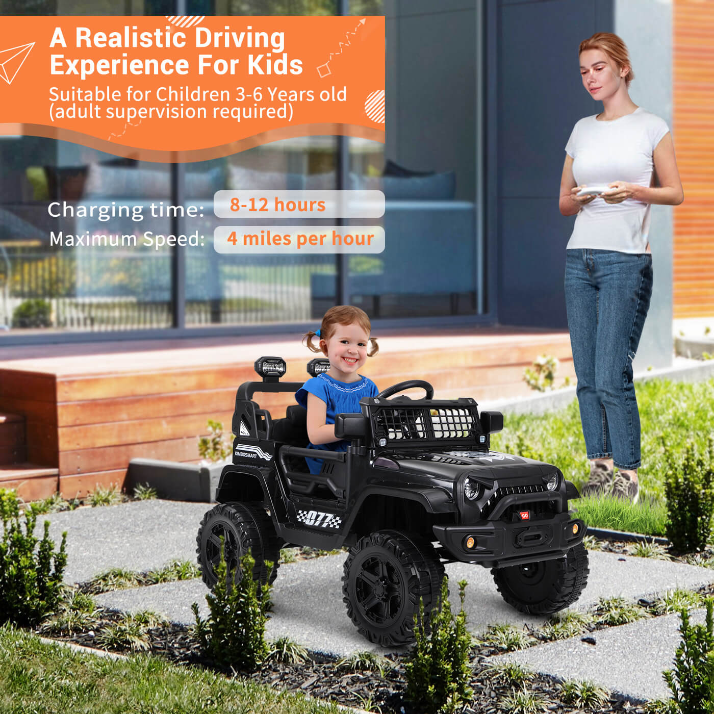 RO1 Electric Ride On Truck, Toy Remote Control - Funtok